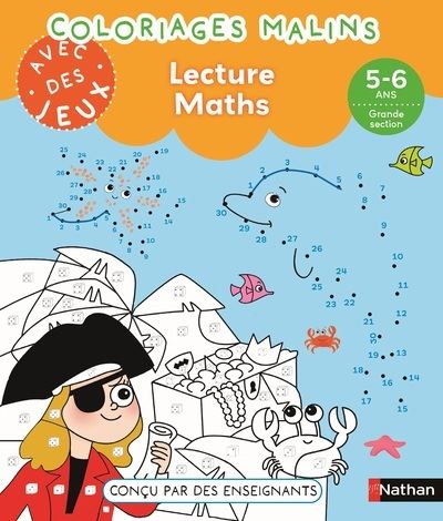 Coloriages malins avec des jeux - Lecture Maths 5-6 ans GS - broché ...