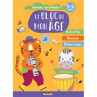 Le bloc de mon age (3-4 ans) - Jouons ensemble ! (Tigre et zebre ...