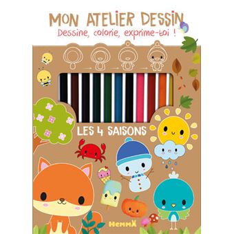 Mon atelier dessin - Les 4 saisons - cartonné - Elen Lescoat - Achat ...