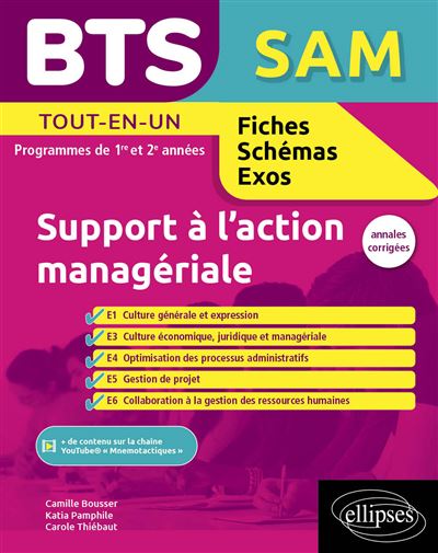 Bts sam Support à l'action managériale - broché - Camille Bousser, Katia Pamphile, Carole ...