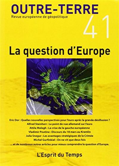 La question d'Europe Tome 41 - broché - Collectif - Achat Livre | fnac