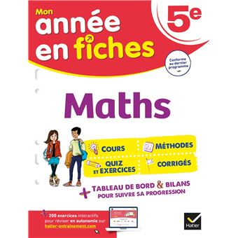 Maths 5e (fiches de révision & exercices) Tout le programme de 5e en ...