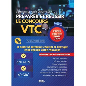 Vtc 2024 Le guide de référence complet et pratique pour réussir votre concours - broché - Jean ...