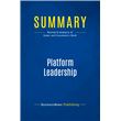 Summary: Platform Leadership Review and Analysis of Gawer and Cusumano ...