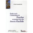 Etudes sur le commentaire de proclus au premier livre des elements d ...