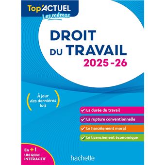 Top'Actuel Droit du travail 2025-2026 - broché - Susana Lopes-Dos ...