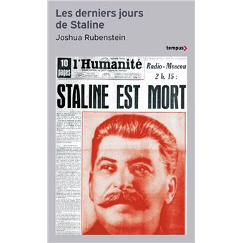 Les derniers jours de Staline - Poche - Joshua Rubenstein, Johan ...