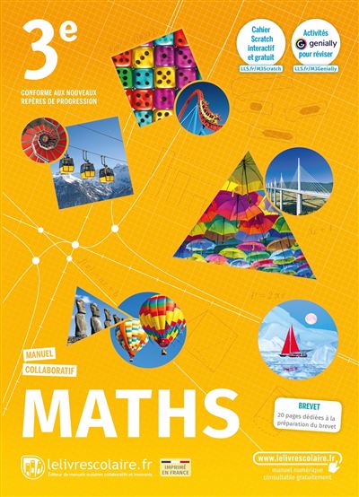 Mathématiques 3e, manuel élève, édition 2021 - broché - Lelivrescolaire ...