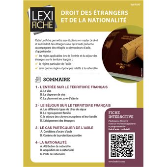Droit des étrangers et de la nationalité - broché - Nael Raad - Achat ...