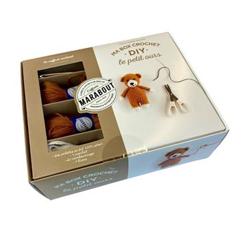 Ma box crochet DIY - Le petit Ours + fil+crochet+yeux+ livret - Boîte ...