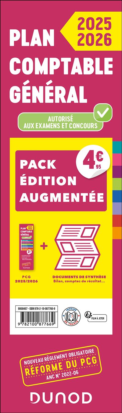 Plan comptable général - Pack édition augmentée : PCG 2025-2026 + Docs ...