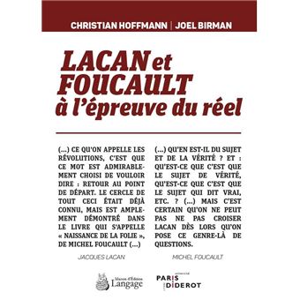 Lacan et Foucault à l'épreuve du réel - broché - Christian Hoffmann ...