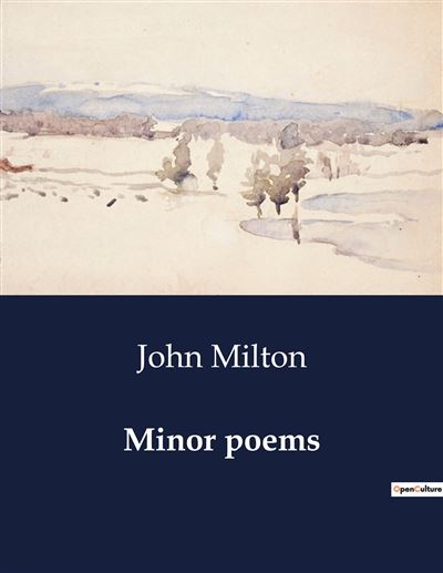 Minor poems - broché - John Milton - Achat Livre | fnac