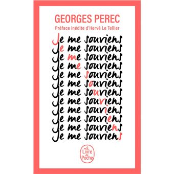 Je me souviens - Poche - Georges Perec - Achat Livre | fnac