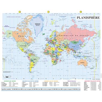 Le planisphère Poster Plastifié - broché - Collectif - Achat Livre | fnac