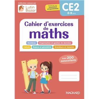 Cahier d'exercices maths CE2 Une collection conçue par Lutin Bazar ...