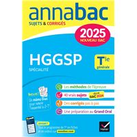 2 avis sur Annales du bac Annabac 2025 HGGSP Tle générale (spécialité ...