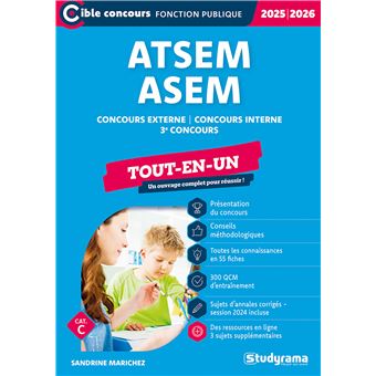 ATSEM/ASEM – Tout-en-un (Catégorie C –Concours 2025-2026) Concours externe –Concours interne –3e ...