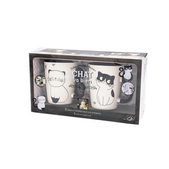 2024, Coffret Chat va bien ! + 2 mugs en ceramique - Coffret ...