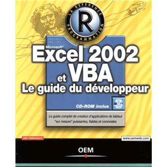 Excel 2002 et VBA Guide du développeur - broché - John Walkenbach - Achat Livre | fnac