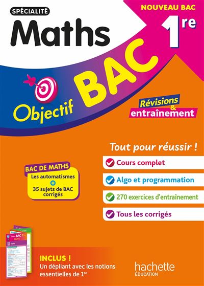 Objectif BAC 1re spécialité Maths BAC 2026 - broché - Nadine Billa ...