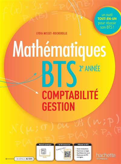 Maths BTS comptabilité et gestion 2e année - Livre de l'élève Edition 2024 - broché - Lydia ...