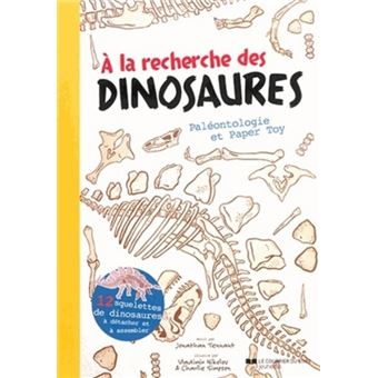A la recherche des dinosaures Paléontologie et paper toy - broché ...