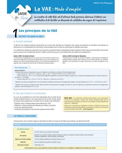La VAE (validation des acquis de l'expérience) - Mode d'emploi - broché - CHANTAL MAT (LE ...
