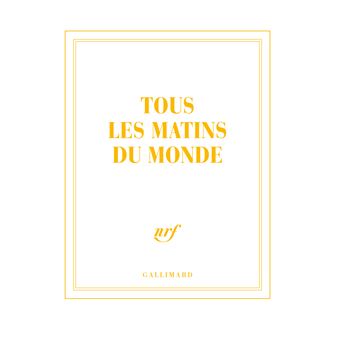 Carnet carré "Tous les matins du monde" (papeterie) - broché ...