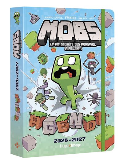 Agenda scolaire Mobs 2026-2027 La vie secrète des monstres Minecraft ...