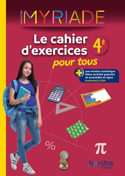 Myriade - Maths 4e - 2024 - Cahier d'exercices pour tous - broché - Marc Boullis, Marc Boullis ...