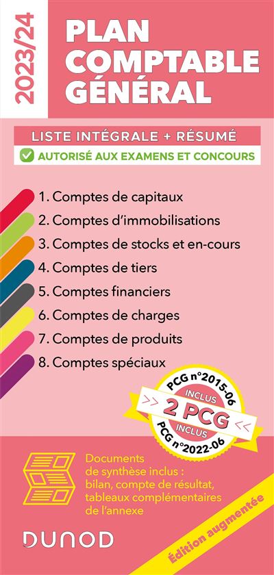 Plan comptable général 2023/24 - Edition augmentée Liste intégrale des ...