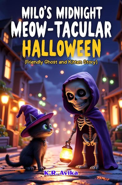Milo's Midnight Meow-tacular Halloween: Friendly Ghost and Kitten Story ...