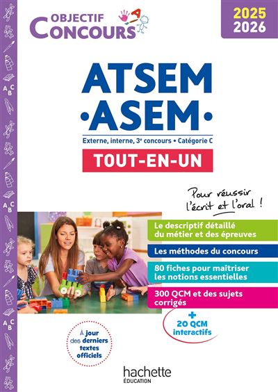 Objectif Concours ATSEM ASEM - Tout-en-un - 2025-2026: Externe, interne et 3e voie - broché ...