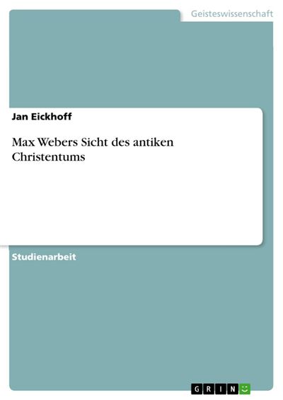 Max Webers Sicht des antiken Christentums - ePub - Compra ebook na Fnac.pt