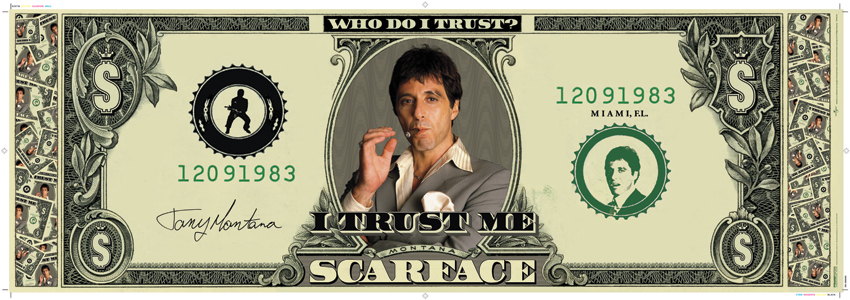 Scarface Dollar - Poster Porta (53 x 158 cm) - Scarface - Poster ...