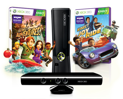 Xbox 360 4GB + Kinect + Kinect Adventures + Kinect Joy Ride - Consola ...