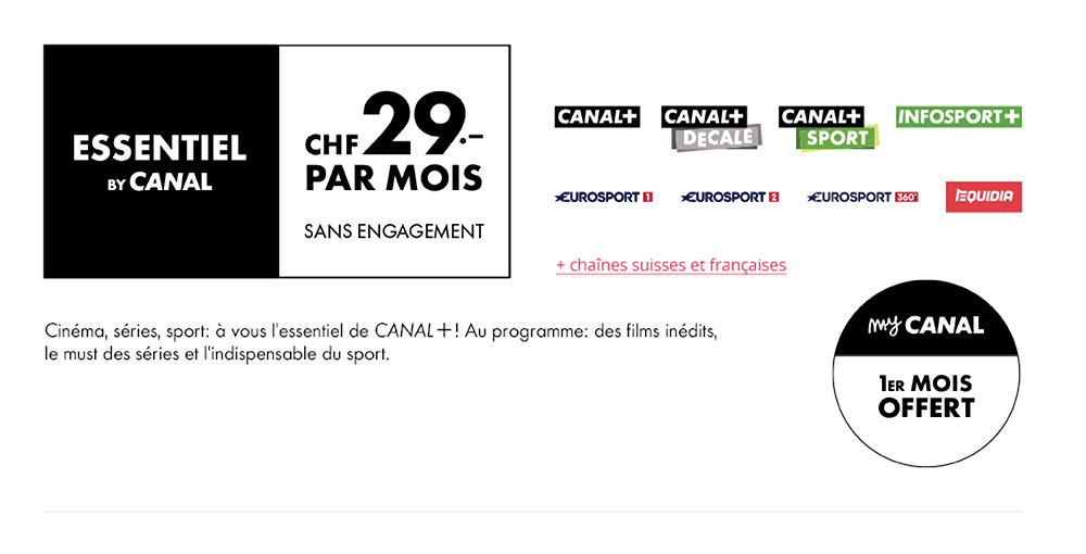 Offre Canal + | Fnac.ch | fnac Suisse