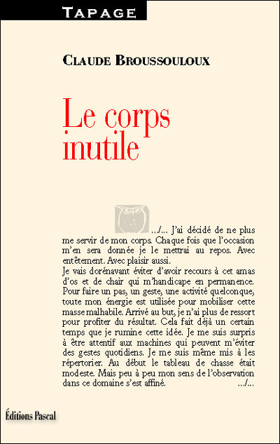 Le corps inutile - broché - Claude Broussouloux - Achat Livre | fnac