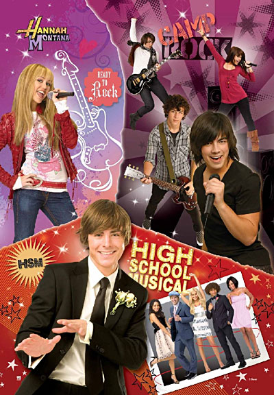 Poster Teens : Hannah Montana - Camp Rock - High School Musical 3 ...