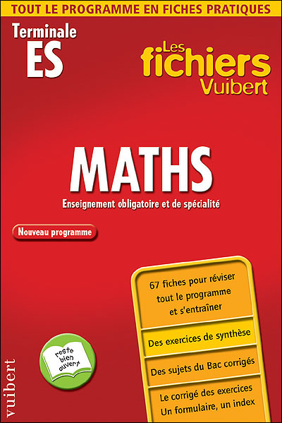 Fichier Mathématiques Term ES - broché - Nicole Lemaire - Achat Livre ...
