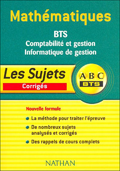 Sujet bts epreuve de maths Sujets corrigés - broché - Collectif - Achat Livre | fnac