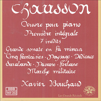 L'Oeuvre pour piano - Ernest Chausson - CD album - Achat & prix | fnac