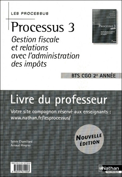 Processus 3 bts cgo 2e annee gestion fiscale et relations avec ...