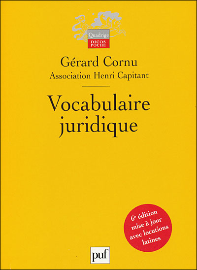 Vocabulaire juridique - broché - Gérard Cornu - Achat Livre | fnac