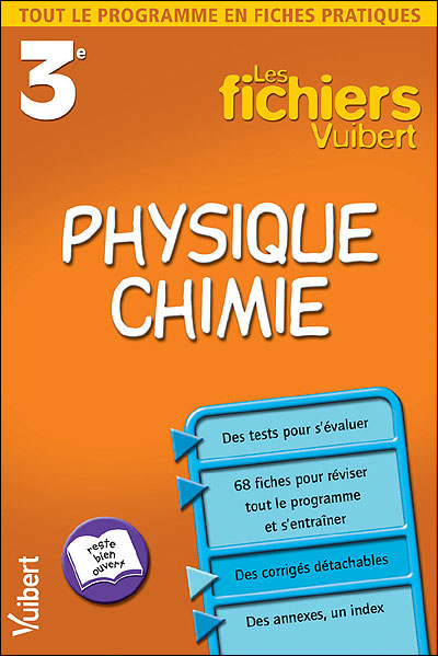Fichier Physique chimie 3ème Cahier d'exercices Edition 2002 - broché ...