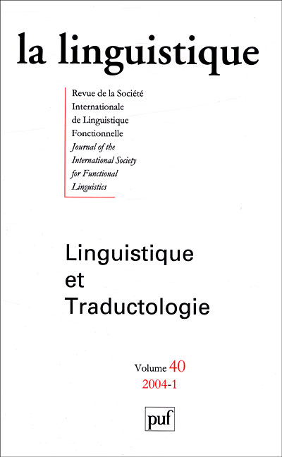Linguistique 2004 v.40 n.1 Tome 40 -1 Tome 1 - broché - Collectif ...