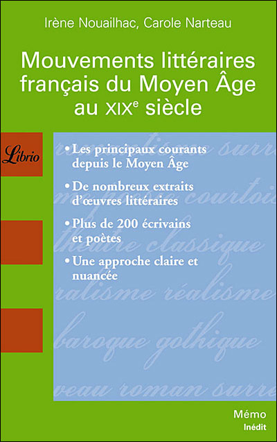 Mouvements litteraires francais du moyen-age au xixeme siecle - Poche ...
