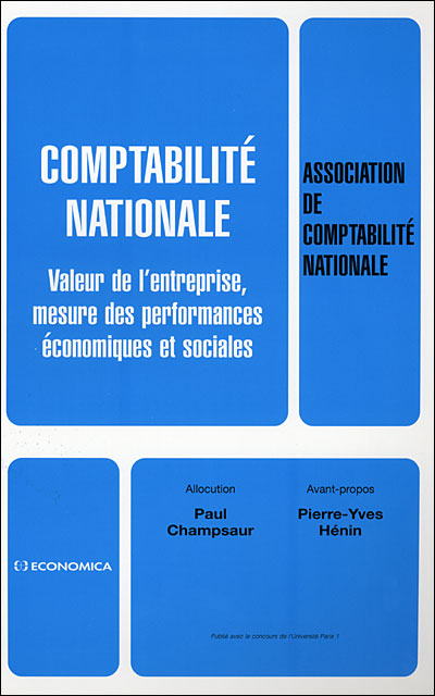 Comptabilite nationale Valeur de l'entreprise, mesure des performances ...