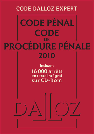 Codes pénal et procédure pénale Livre avec un CD Rom - Edition 2010 ...